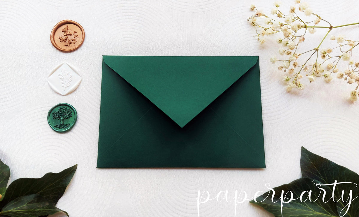 Plic Verde smarald I8 - 133x184mm – Paperparty